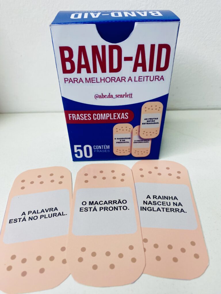 Band-aid frases complexas – Abc da Scarlett – Materiais pedagógicos Digital